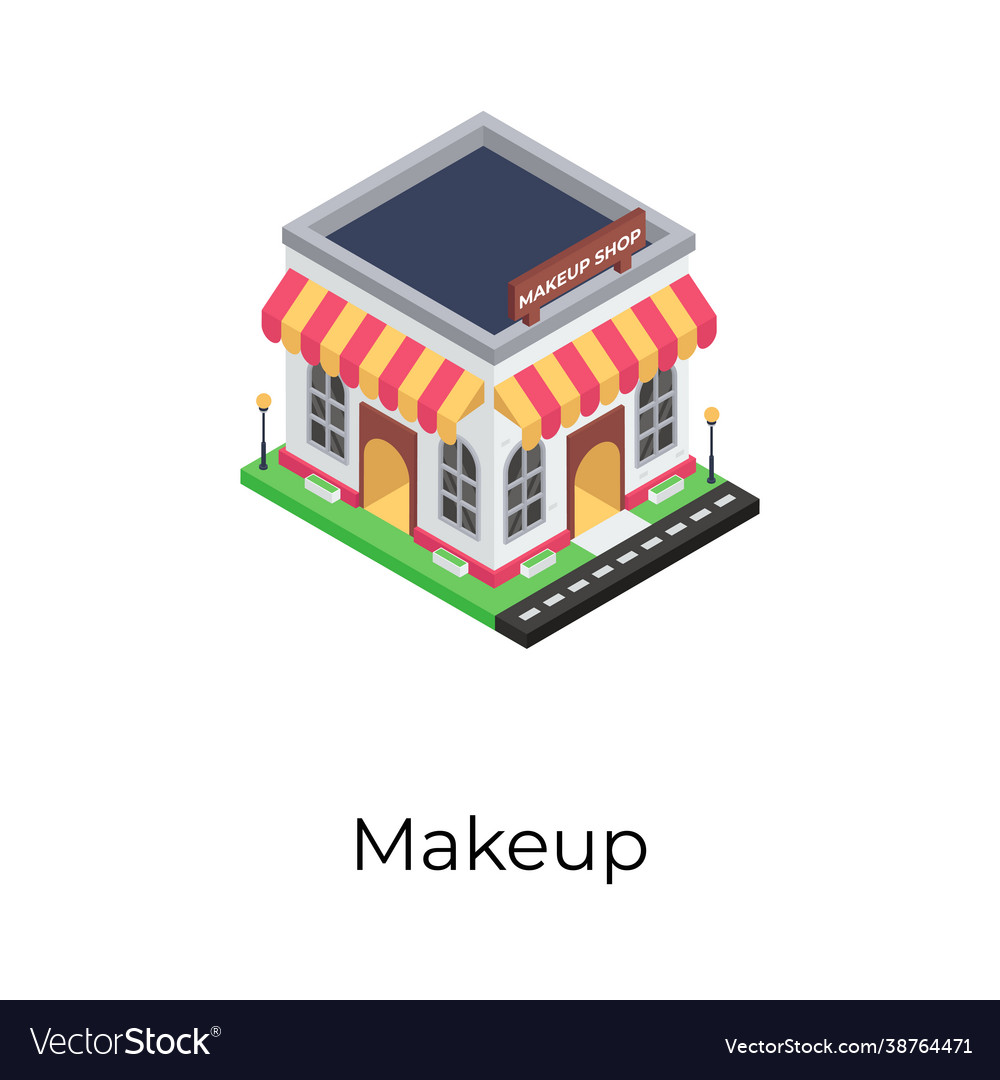 Makeup shop Royalty Free Vector Image - VectorStock