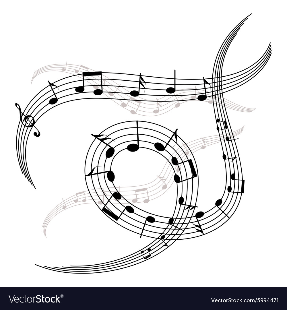 Melody and notes Royalty Free Vector Image - VectorStock