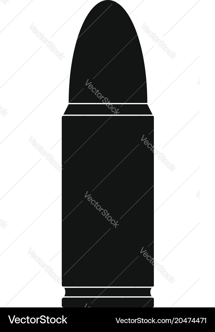 Metal cartridge icon simple style Royalty Free Vector Image