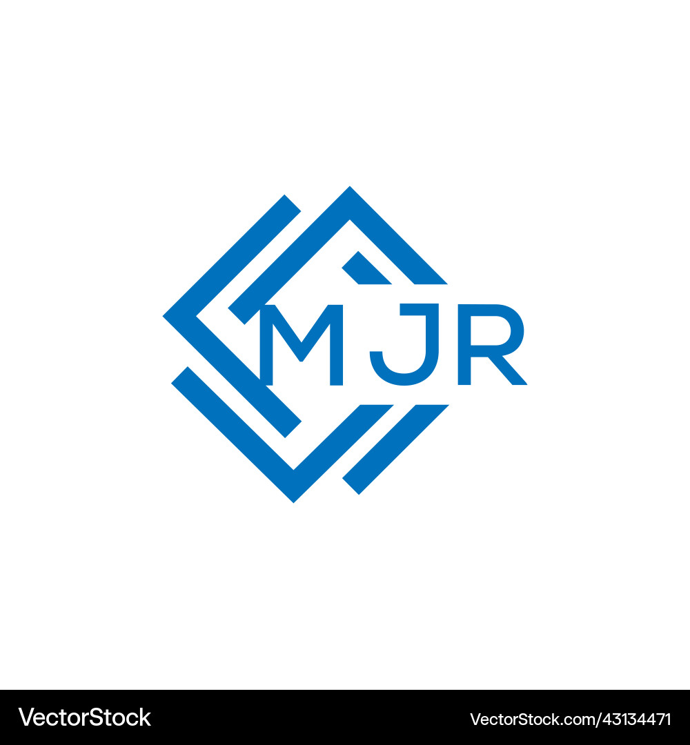 Mjr letter logo design on white background Vector Image