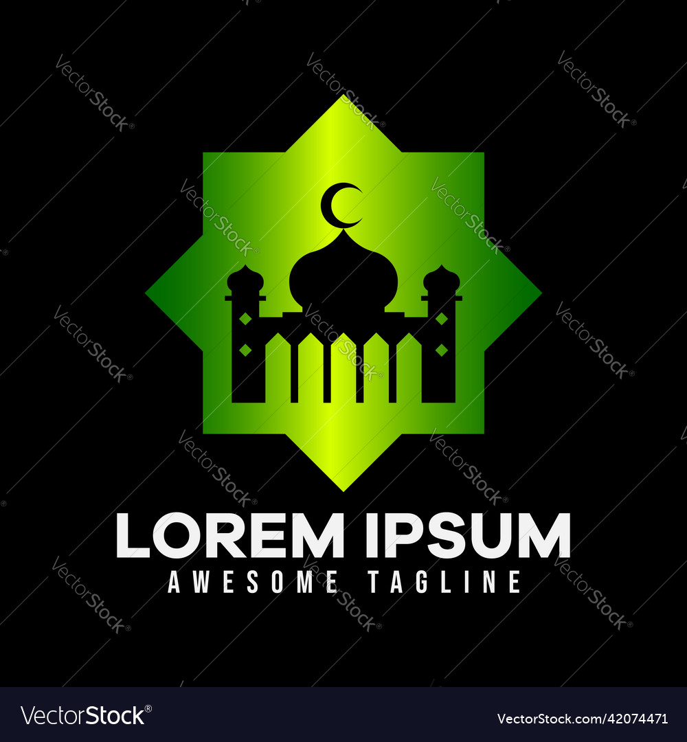 Mosque logo Royalty Free Vector Image - VectorStock