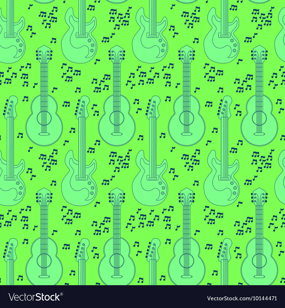 Musical instruments seamless pattern Royalty Free Vector