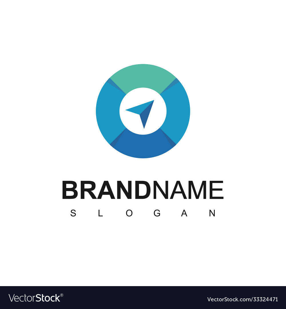 Pointer direction for compass logo design Vector Image