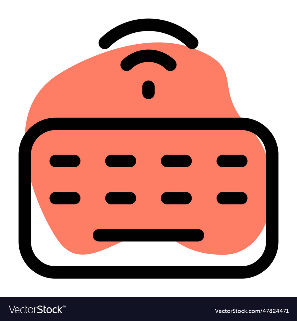 Wireless keyboard an input device Royalty Free Vector Image