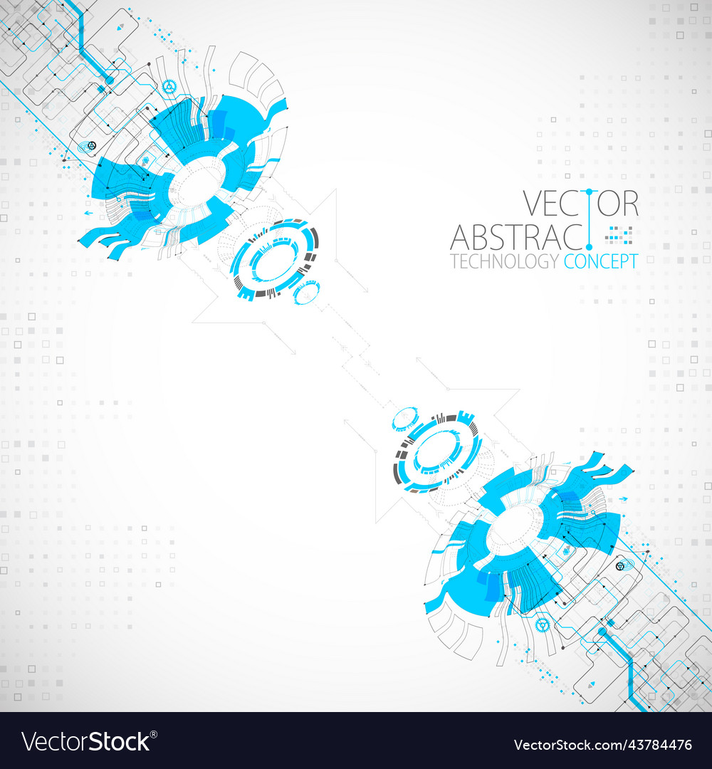 Abstract technology concept high computer color Vector Image