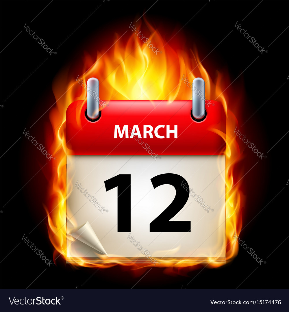 Burning calendar Royalty Free Vector Image - VectorStock