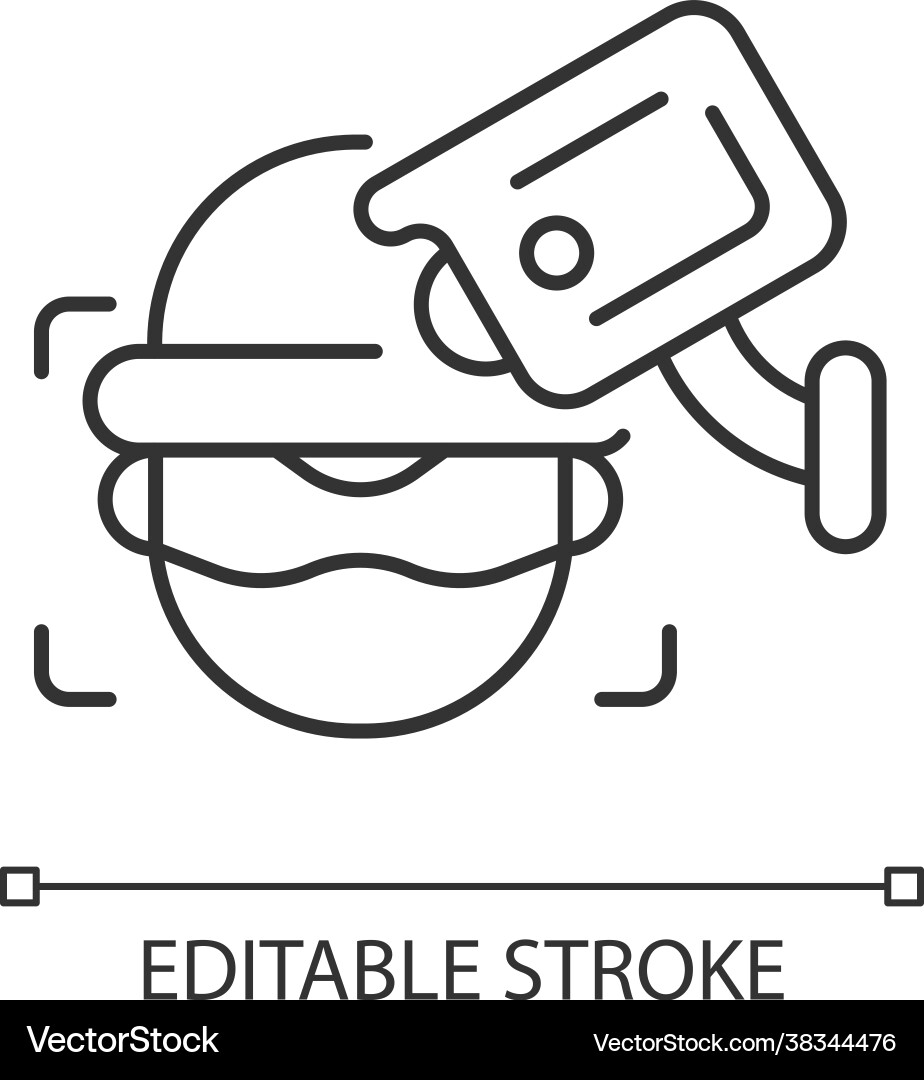 Criminal detection with surveillance camera Vector Image