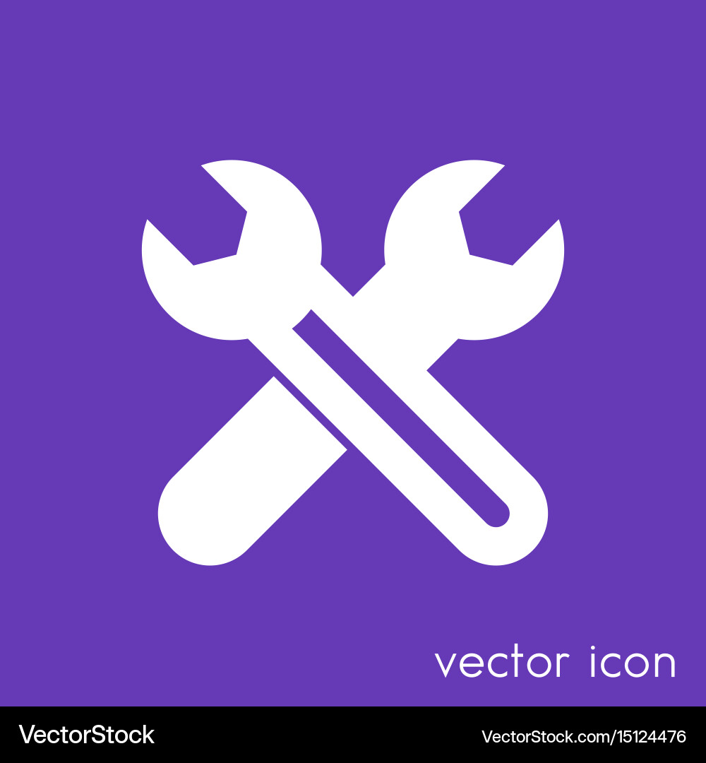 Crossed wrenches icon service pictograph Vector Image
