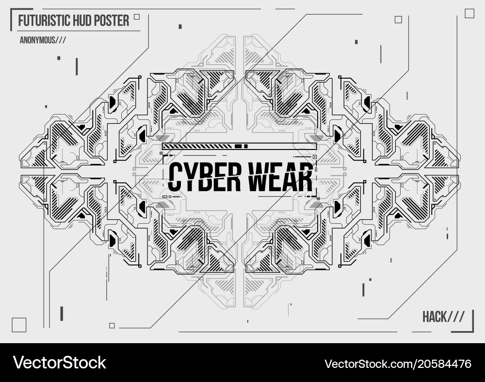 Cyberpunk futuristic poster retro Royalty Free Vector Image