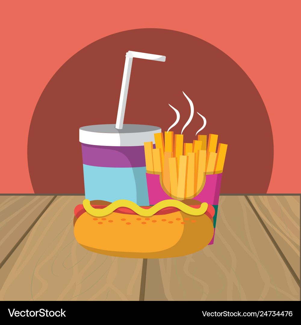 Delicious food cartoon Royalty Free Vector Image