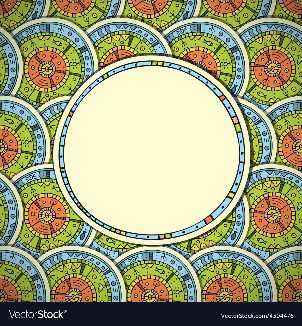 Ethnic frame Royalty Free Vector Image - VectorStock