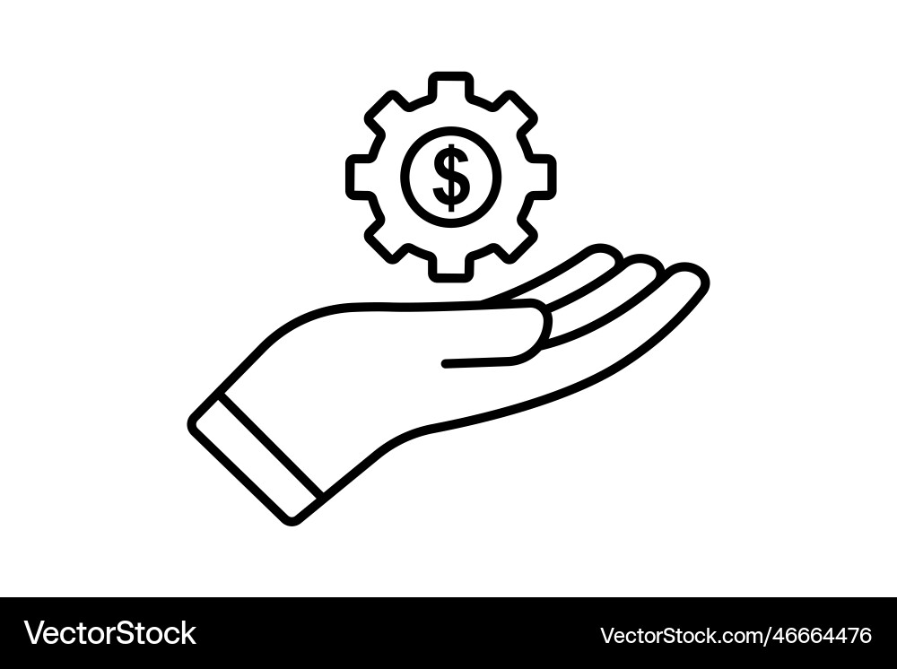 Financial services icon hand icon with dollar Vector Image