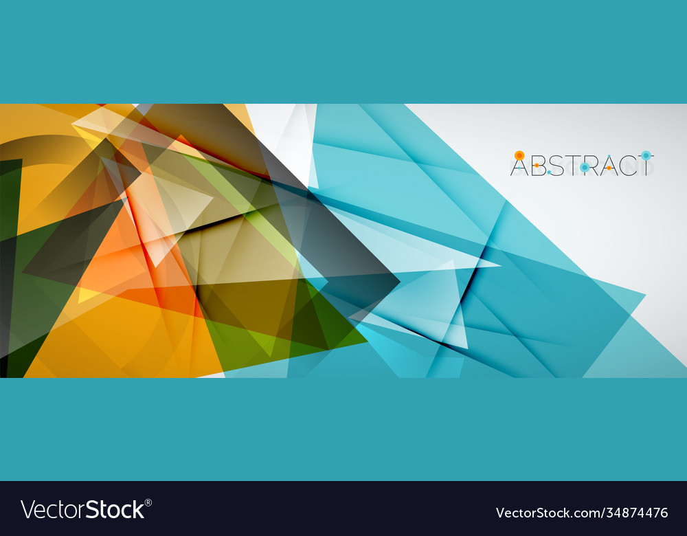 Geometric abstract background color triangle Vector Image