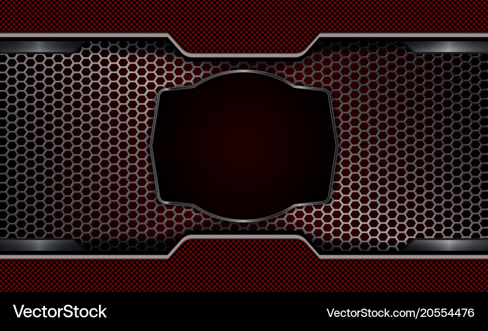 Geometric design with metal grille and oval frame Vector Image