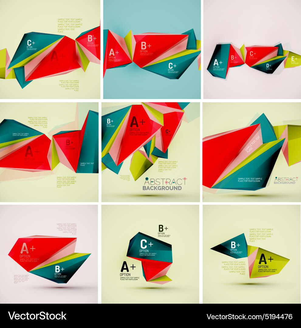 Geometric shapes in the air abstract Royalty Free Vector