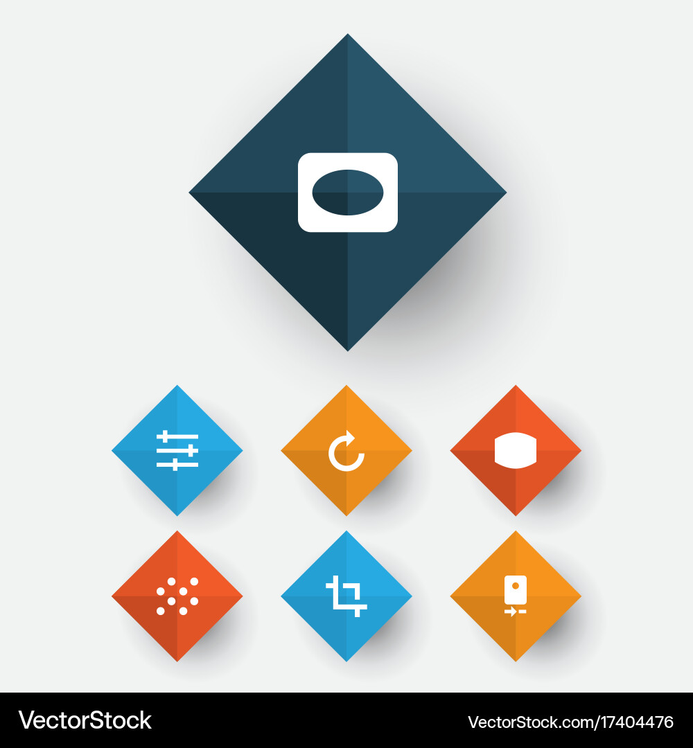 Image icons set collection of frame reload Vector Image