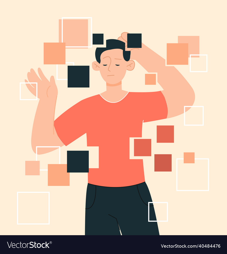 Memory loss concept Royalty Free Vector Image - VectorStock