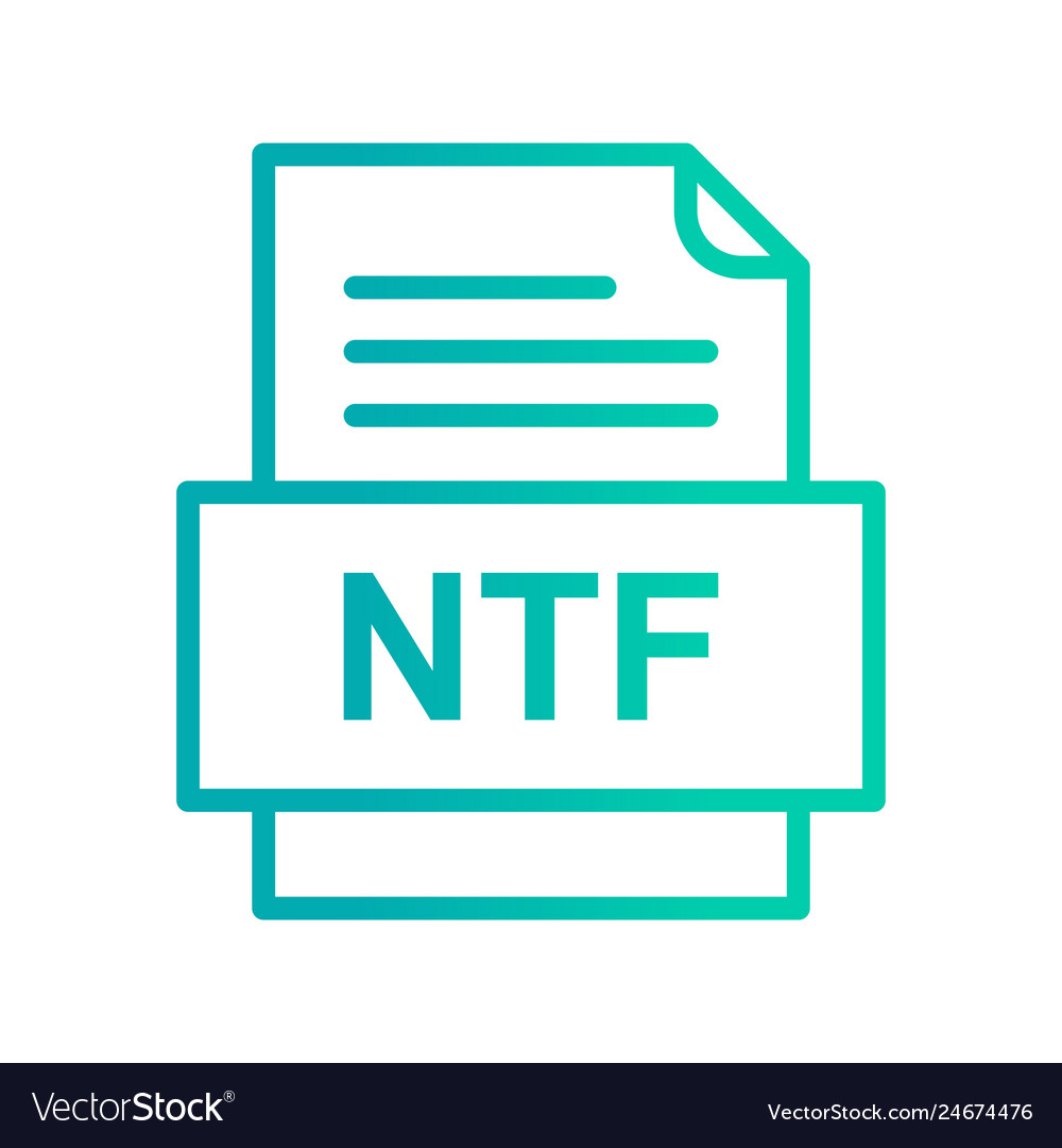 Ntf file document icon Royalty Free Vector Image