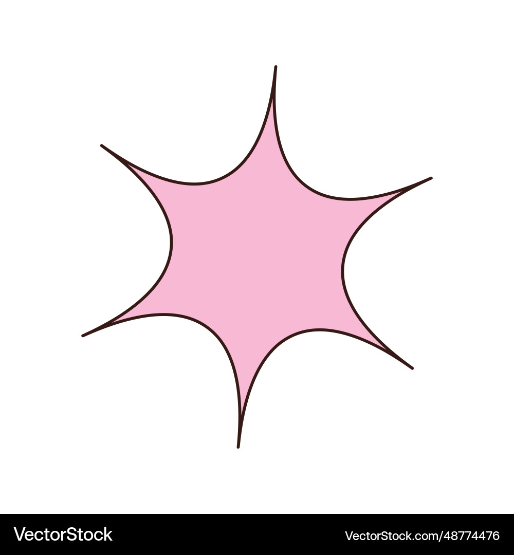 Speech bubble in the form of a star decorative Vector Image