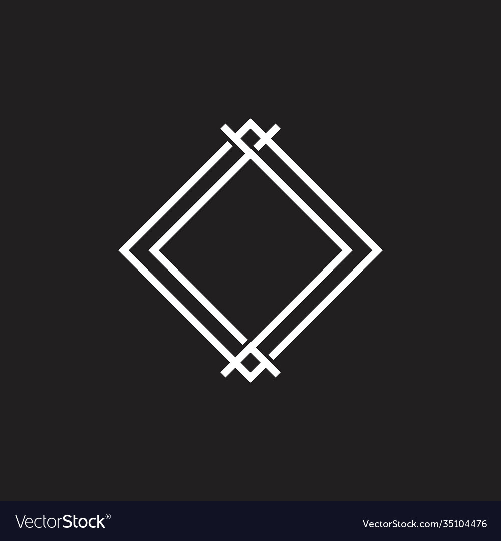 Square frame geometric lines art Royalty Free Vector Image