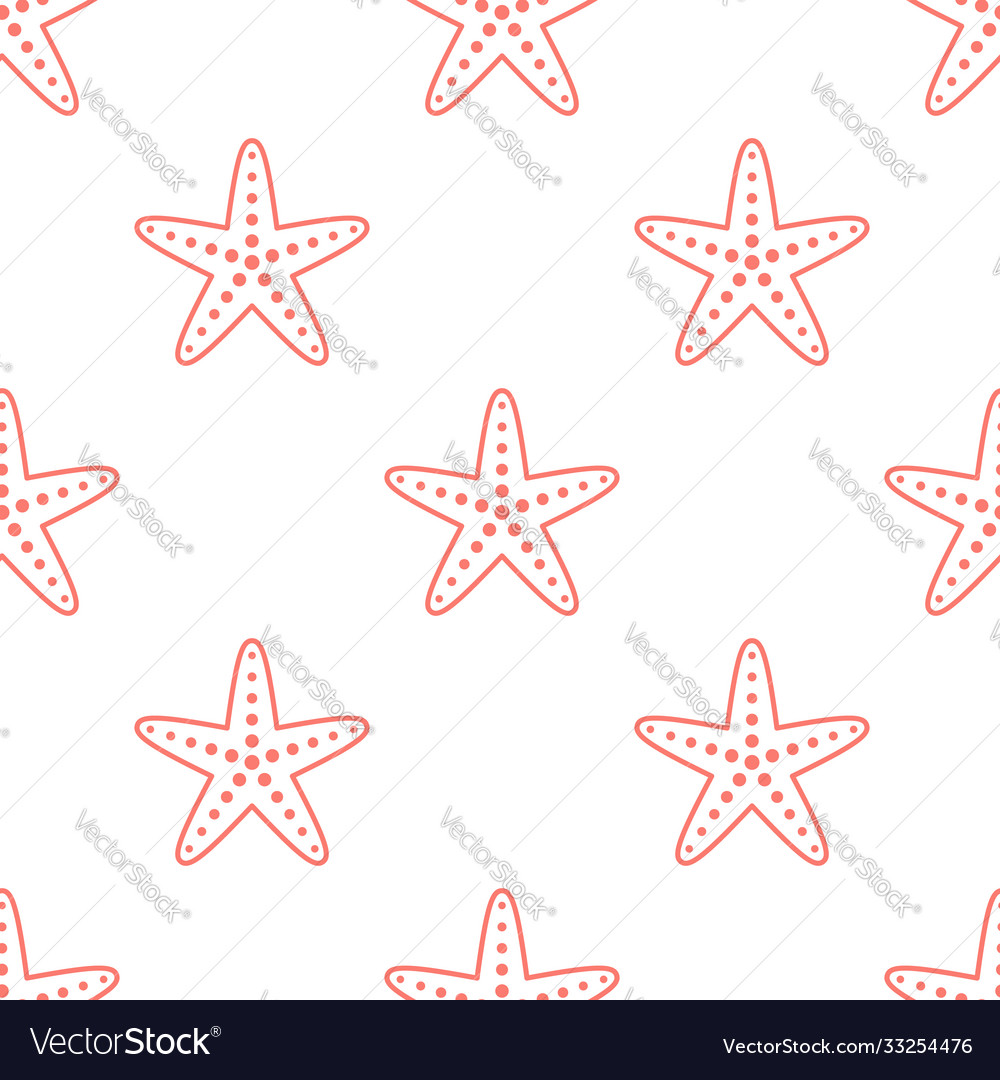 Starfish seamless pattern background Royalty Free Vector