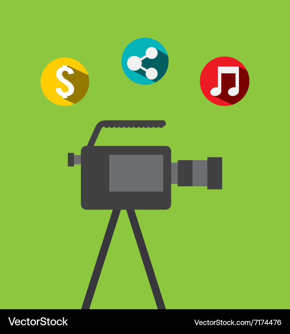 Video marketing design Royalty Free Vector Image