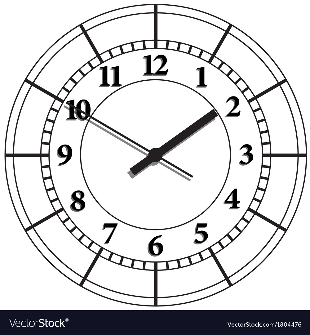 Wall mounted digital clock Royalty Free Vector Image