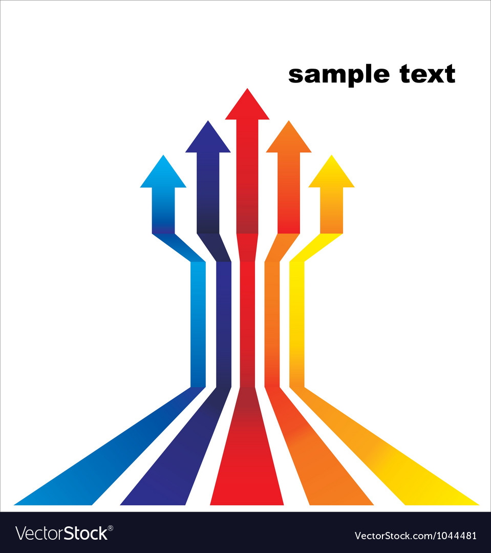 Colored arrows Royalty Free Vector Image - VectorStock