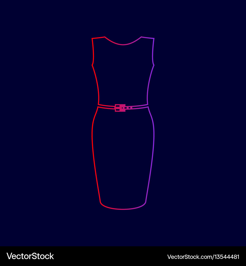 Dress sign line icon Royalty Free Vector Image