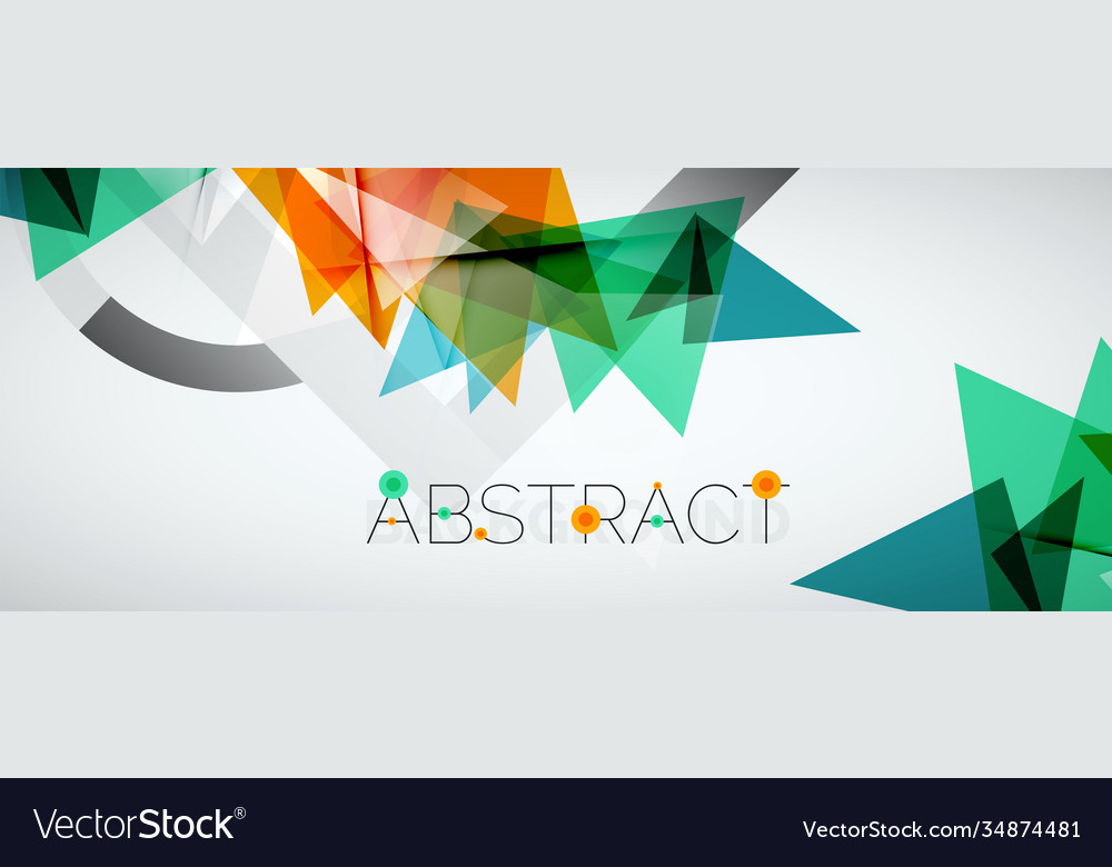 Geometric abstract background color triangle Vector Image