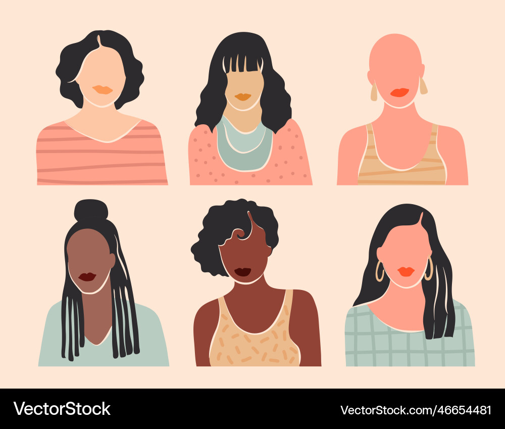Hand drawn woman portrait Royalty Free Vector Image