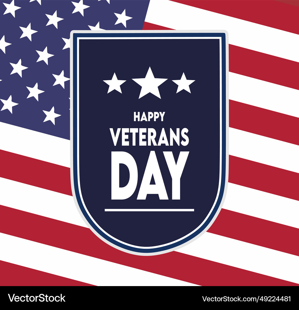 Happy veterans dayhappy day Royalty Free Vector Image