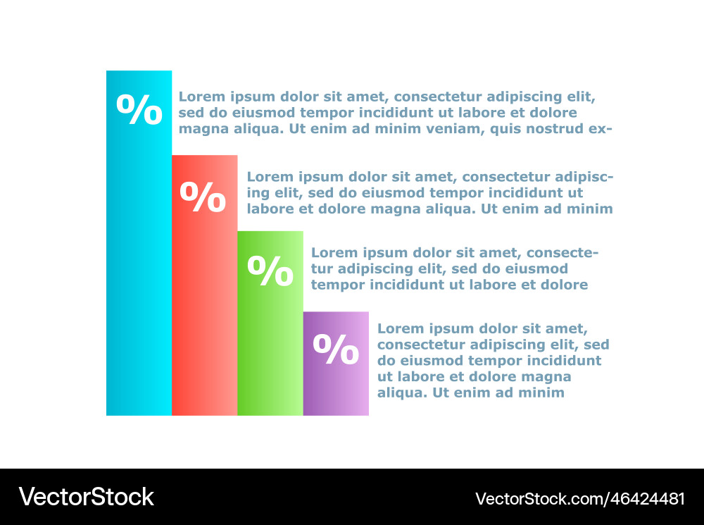 Info columns concept Royalty Free Vector Image