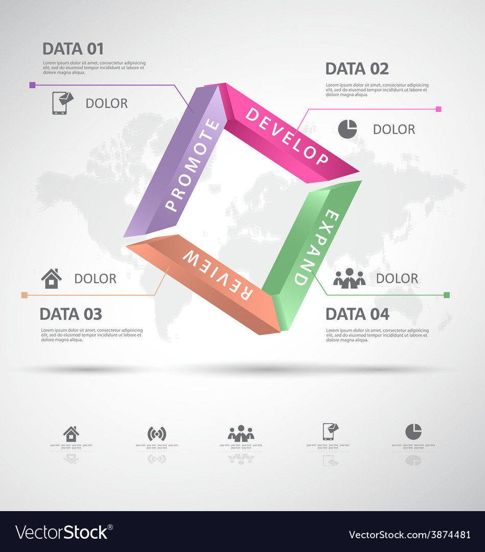 Infographic 3d data Royalty Free Vector Image - VectorStock