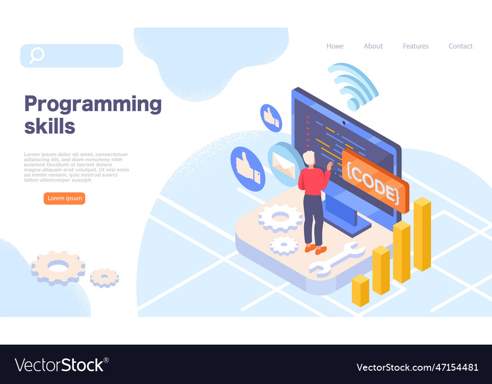 It company concept Royalty Free Vector Image - VectorStock