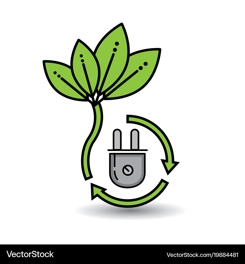 Natural green eco energy design Royalty Free Vector Image