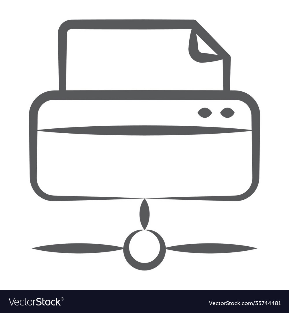 Network printer Royalty Free Vector Image - VectorStock
