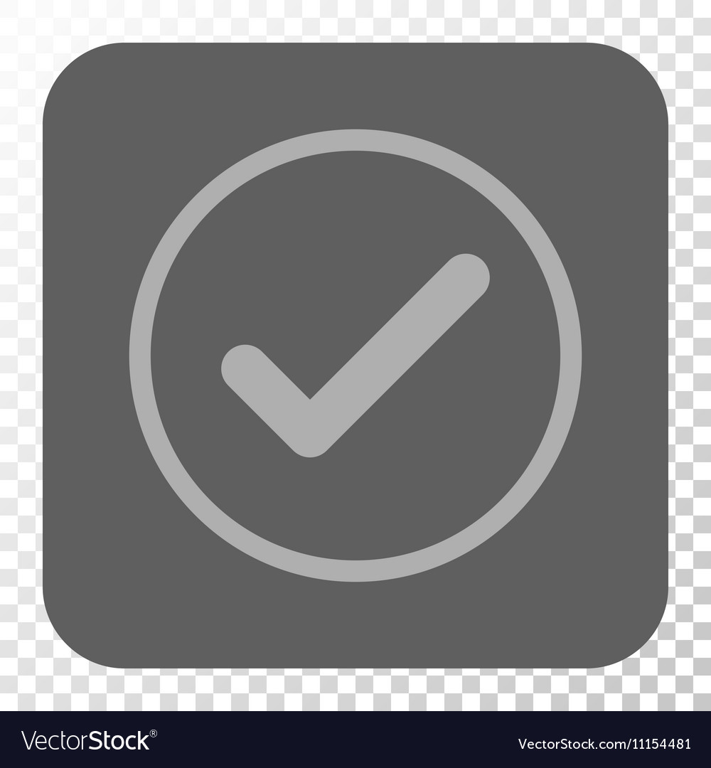 Ok rounded square button Royalty Free Vector Image
