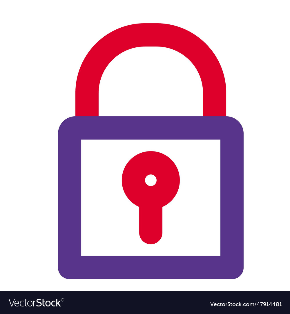 Padlock depicting privacy encryption in browser Vector Image