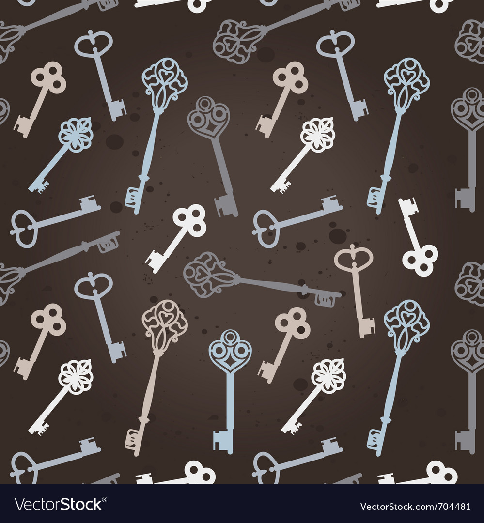 Retro keys pattern Royalty Free Vector Image - VectorStock