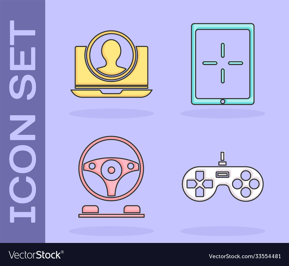Set gamepad create account screen racing Vector Image Set gamepad create account screen racing Vector Image