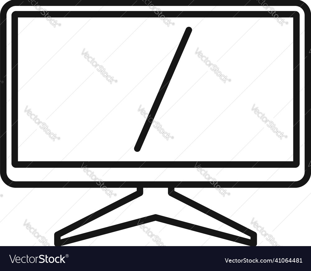 Website Monitor Icon Outline Screen Royalty Free Vector