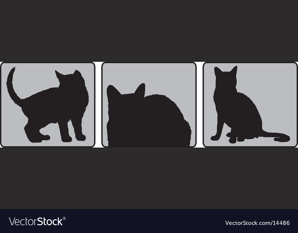 3 cats Royalty Free Vector Image - VectorStock