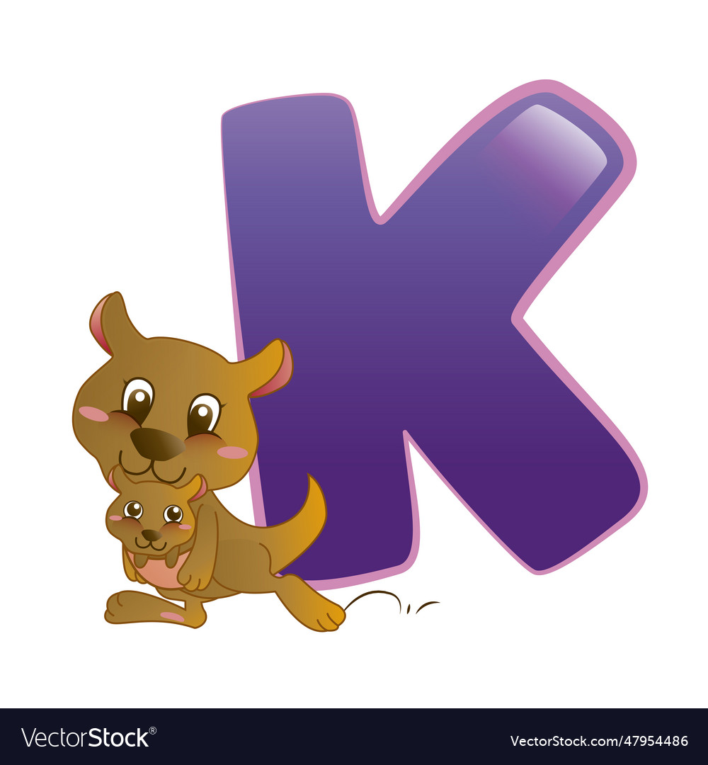Animal alphabet k Royalty Free Vector Image - VectorStock