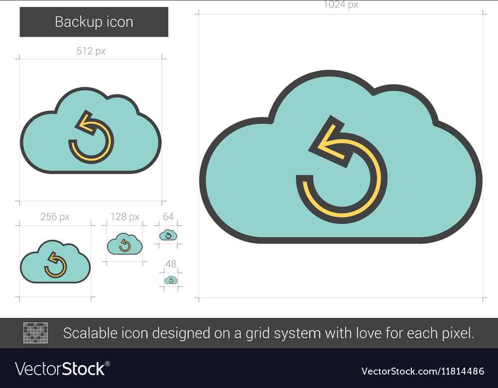 Backup line icon Royalty Free Vector Image - VectorStock
