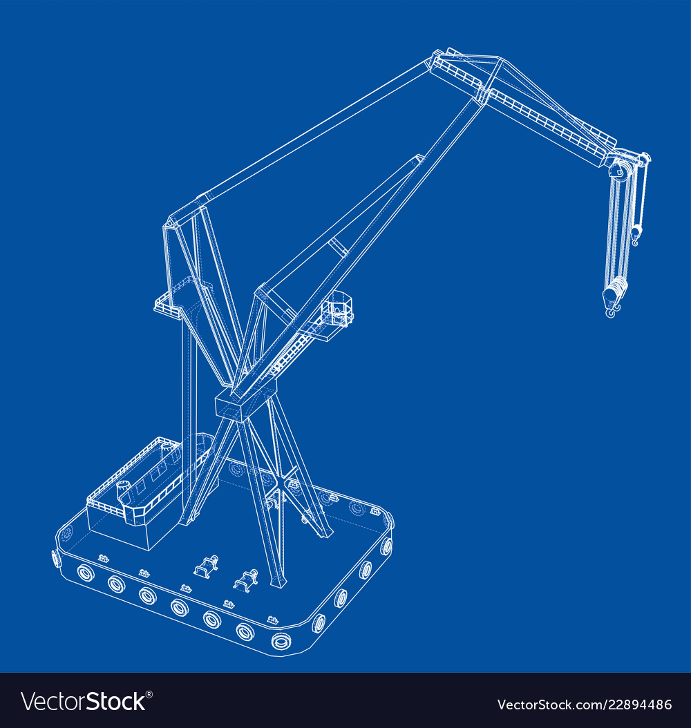 Floating crane Royalty Free Vector Image - VectorStock