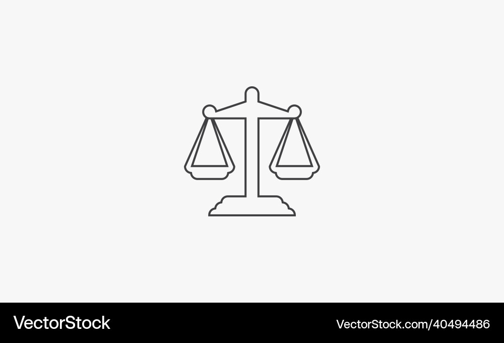 Line icon scales isolated on white background Vector Image