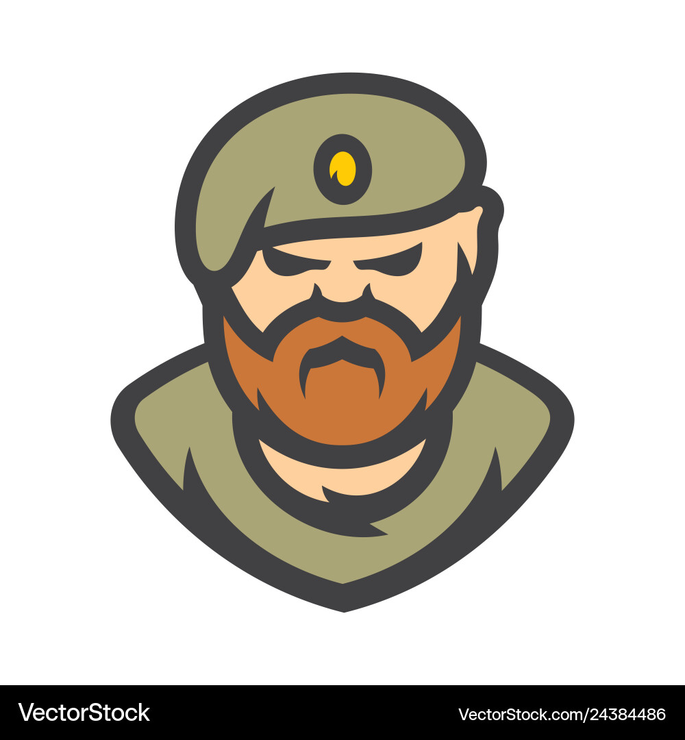Maroon military army special forces sign Vector Image