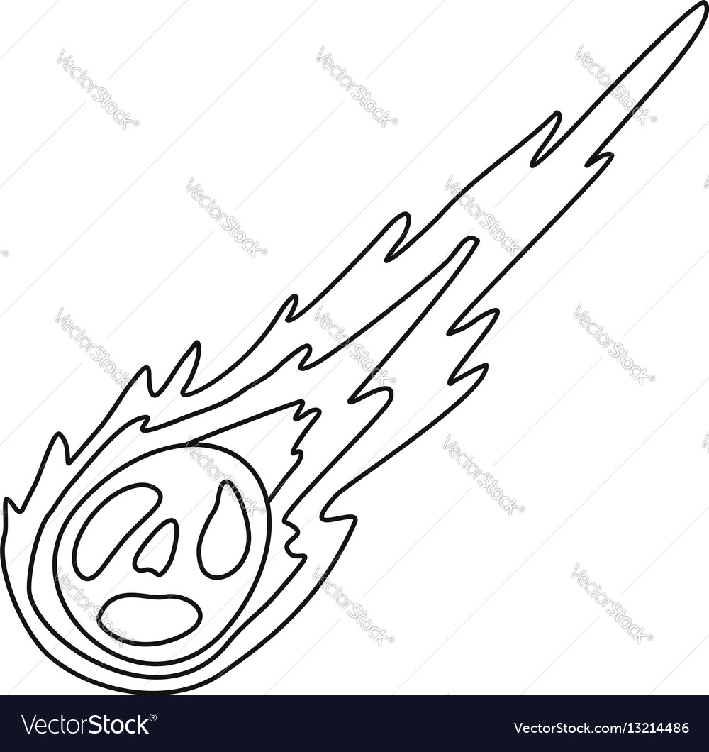 Meteorite icon outline style Royalty Free Vector Image Meteorite icon outline style Royalty Free Vector Image