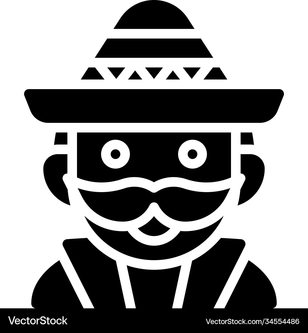 Mexican avatar halloween costume Royalty Free Vector Image